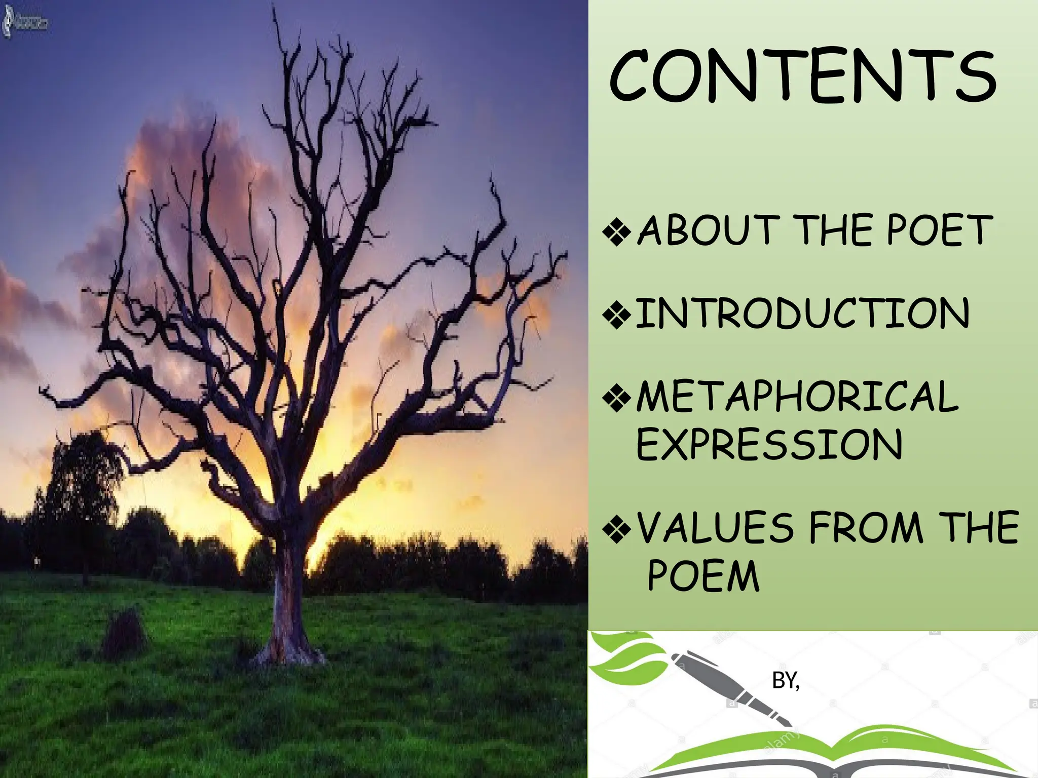 presentation on poem On Killing A Tree.pptx