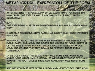 presentation on poem On Killing A Tree.pptx