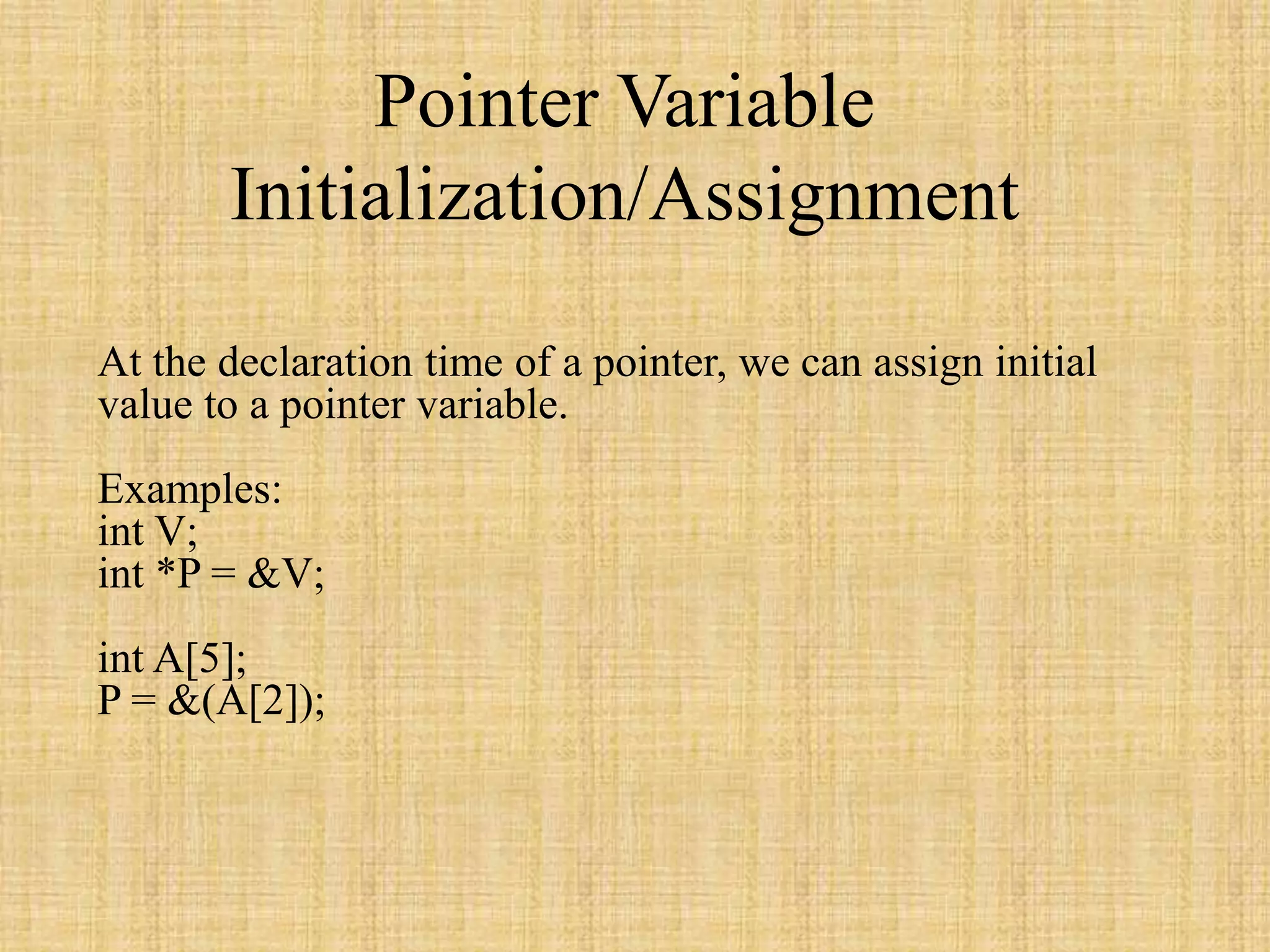 Presentation on pointers | PPT