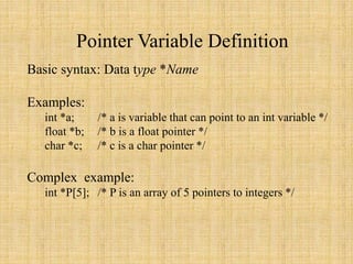 Presentation on pointers | PPT