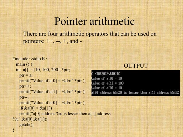 Presentation on pointers | PPT