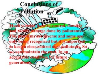 Presentation on pollution | PPTX