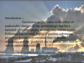 Presentation on pollution | PPTX