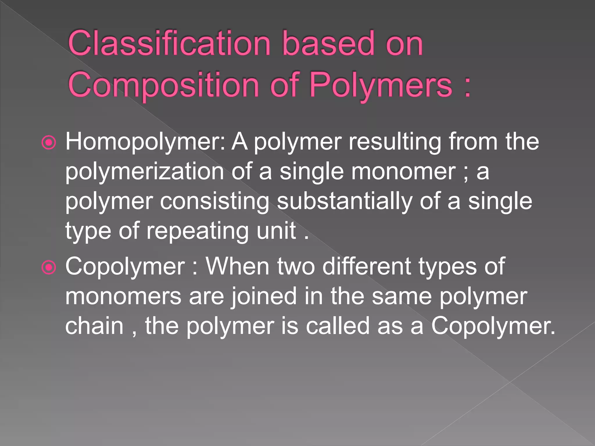 Presentation on polymers | PPTX | Chemistry | Science