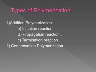 Presentation on polymers | PPTX | Chemistry | Science