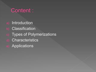 Presentation on polymers | PPTX | Chemistry | Science