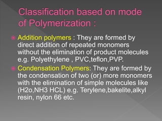Presentation on polymers | PPTX | Chemistry | Science