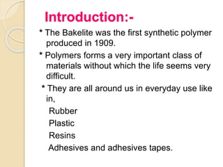 Polymers | PPTX