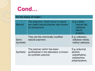 Polymers | PPTX | Chemistry | Science