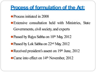 detailed power point presenration on POCSO ACT 2012 | PPTX