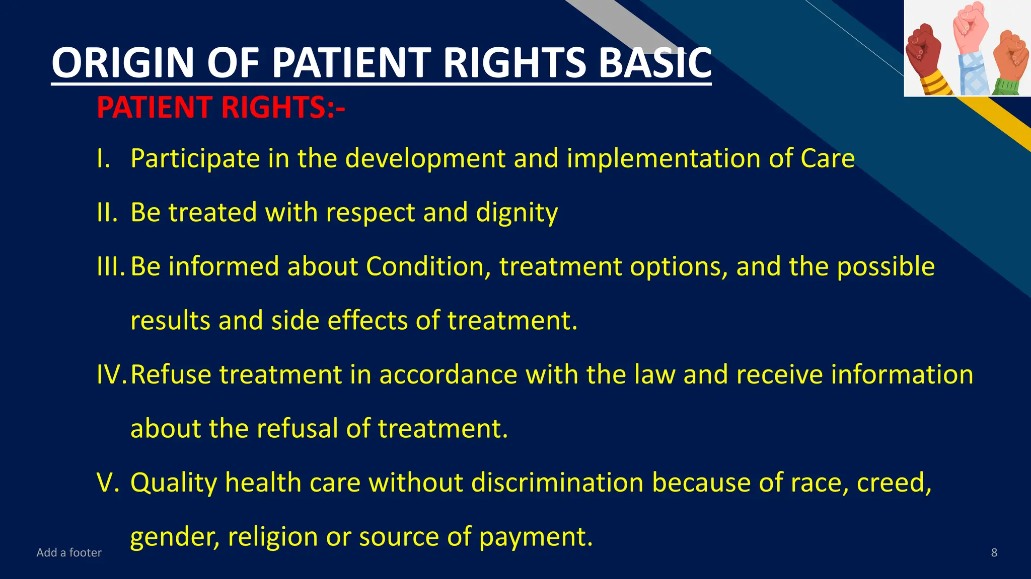 PRESENTATION ON Patients right and responsibilities | PPTX