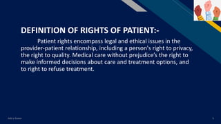 PRESENTATION ON Patients right and responsibilities | PPTX
