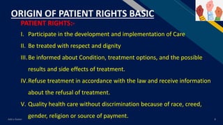 PRESENTATION ON Patients right and responsibilities | PPTX