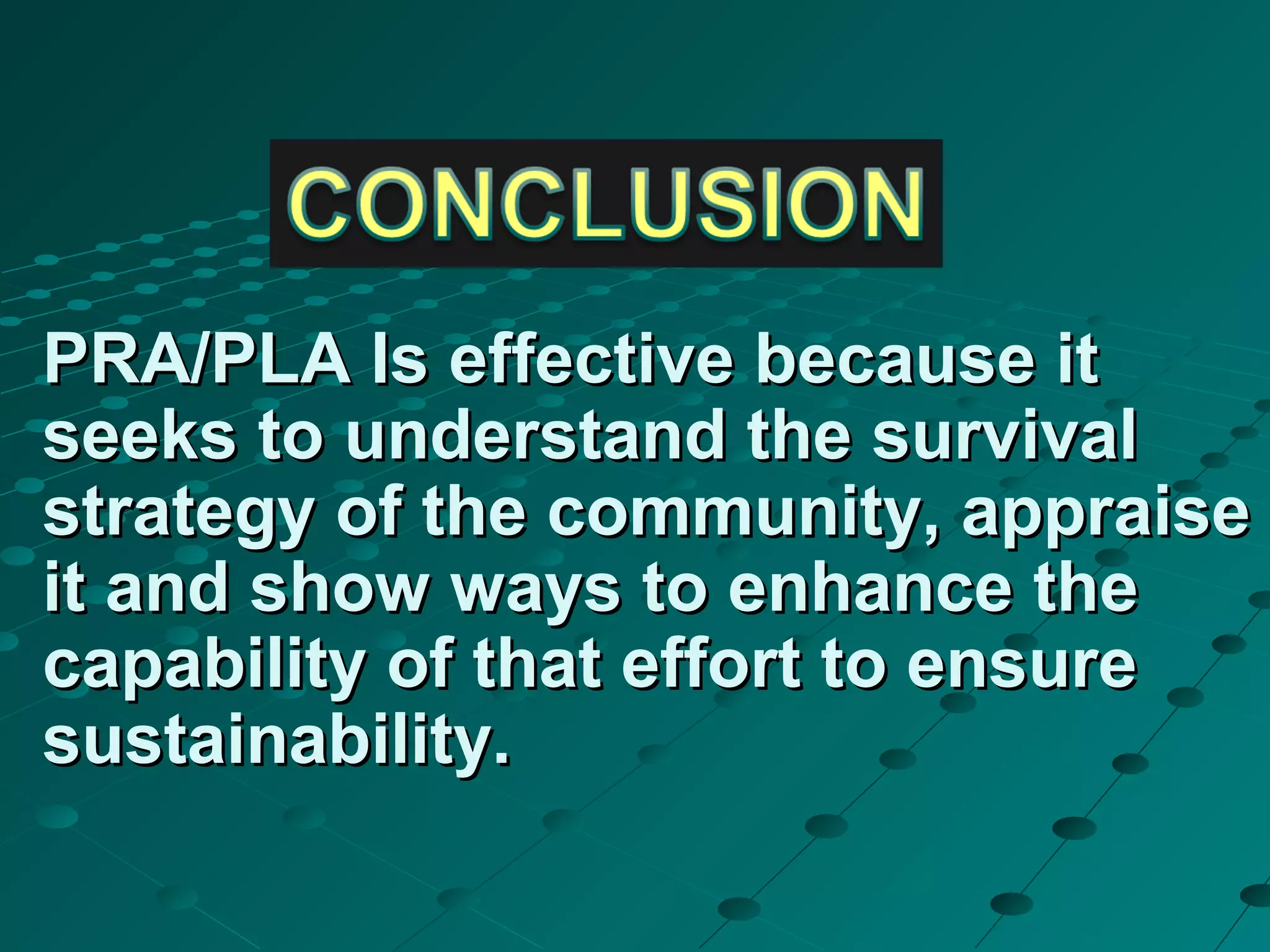 Presentation on PRA & PLA Process | PPT