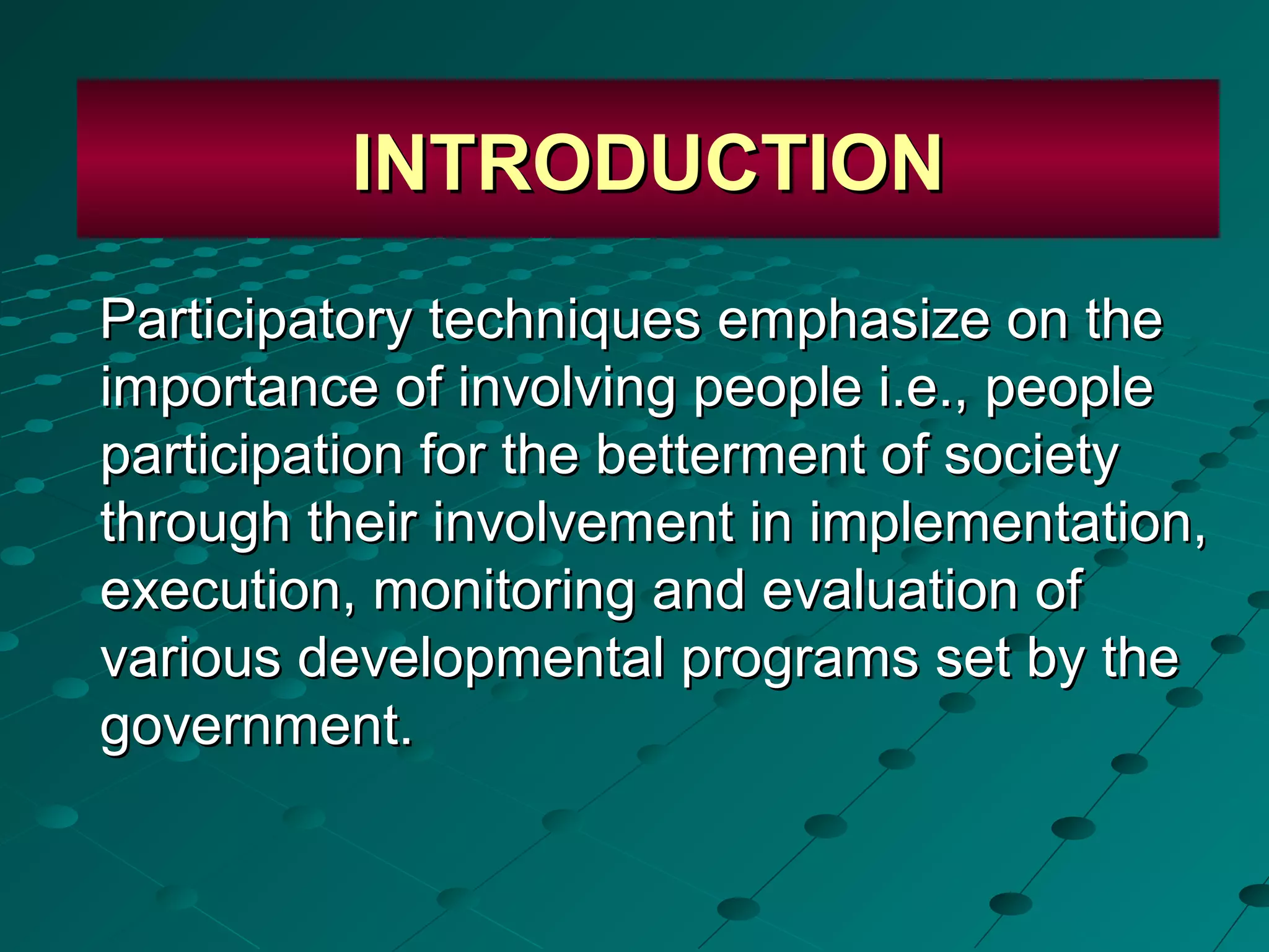Presentation on PRA & PLA Process | PPT