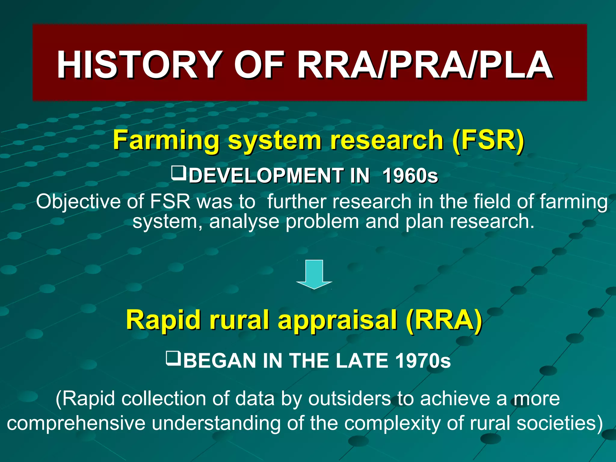 Presentation on PRA & PLA Process | PPT