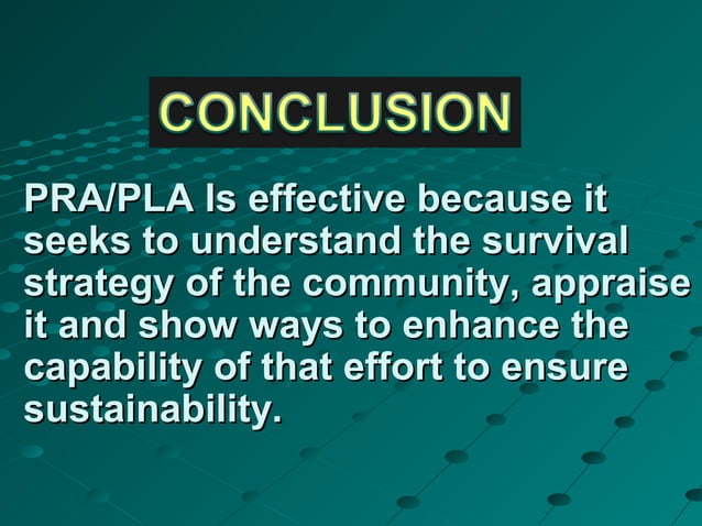 Presentation on PRA & PLA Process | PPT
