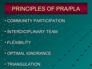 Presentation on PRA & PLA Process | PPT