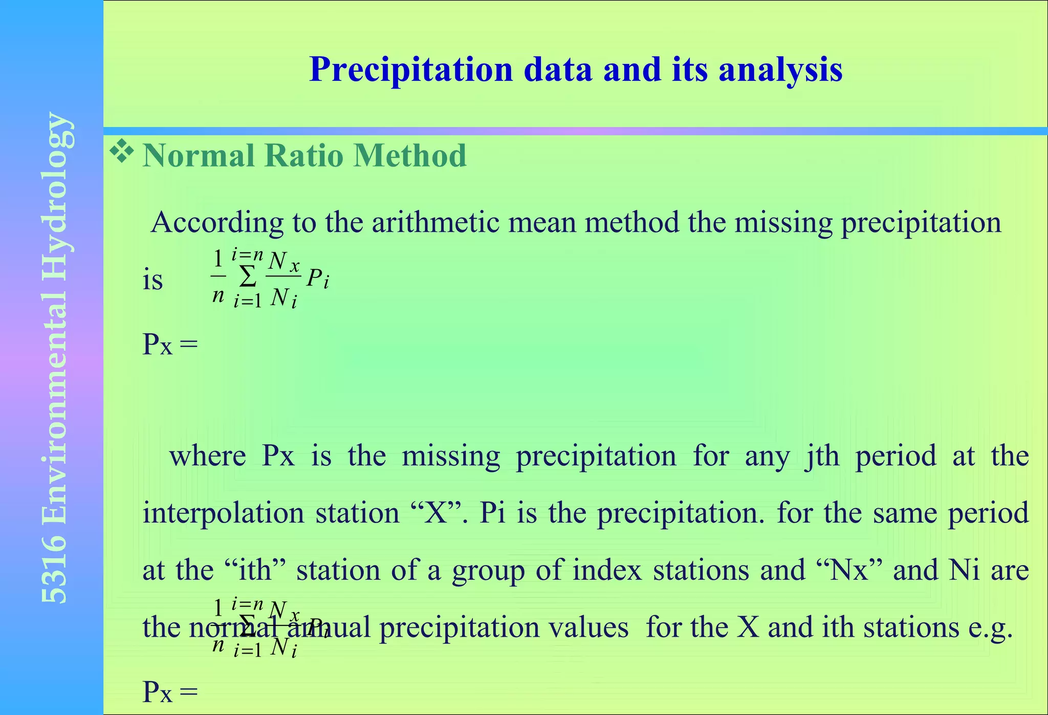 Precipitation | PPT