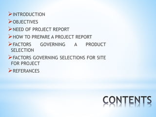 Presentation on prepration of project report | PPT