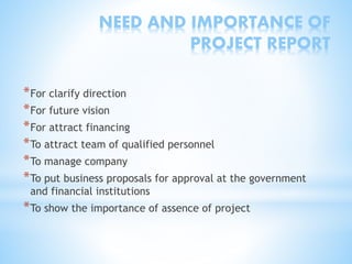Presentation on prepration of project report | PPT