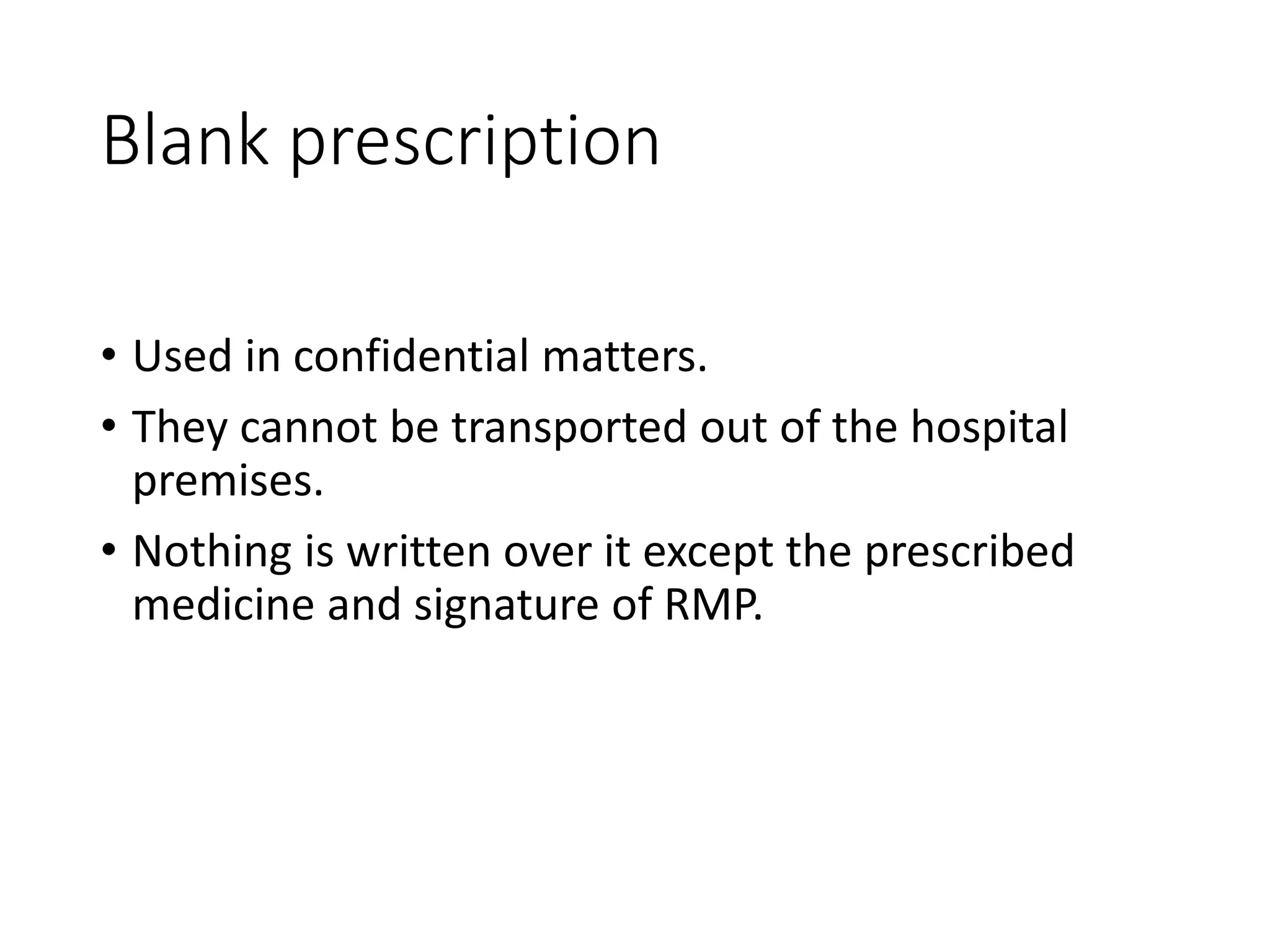prescription, its types and importance | PPTX