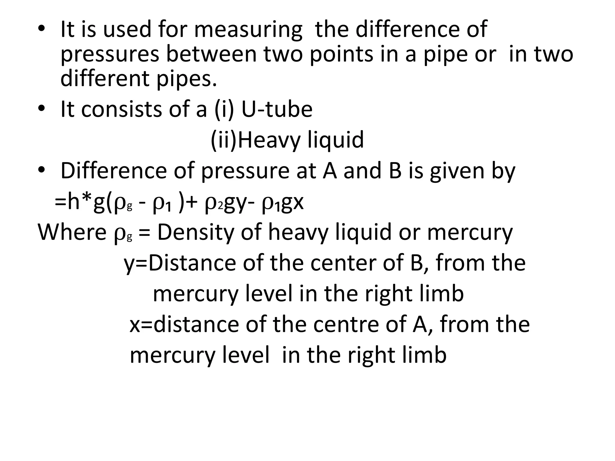 Presentation on “pressure, manometers,bourdon gauges and load cells | PPTX
