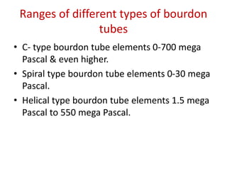 Presentation on “pressure, manometers,bourdon gauges and load cells | PPTX