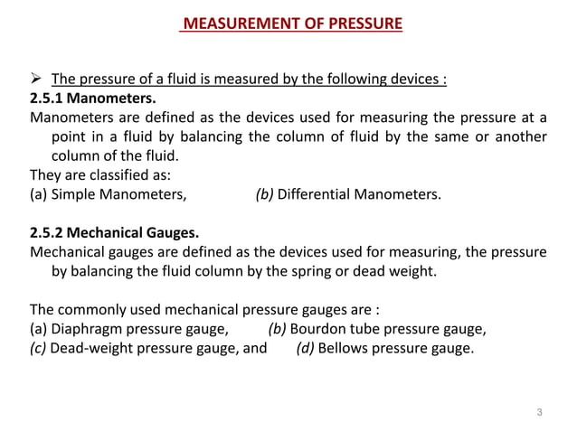 Presentation on “pressure, manometers,bourdon gauges and load cells | PPTX