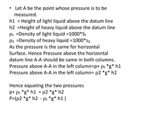 Presentation on “pressure, manometers,bourdon gauges and load cells | PPTX