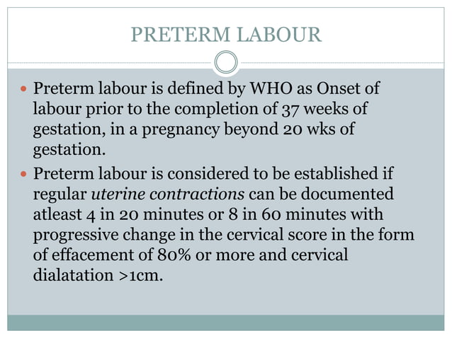 preterm and postterm labour | PPTX | Pregnancy | Reproductive Health