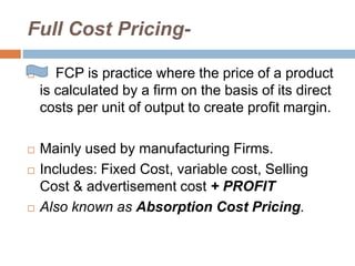 Presentation on pricing strategies | PPT