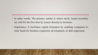 Presentation on Primary market, Methods of raising funds in new issue ...