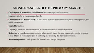 Presentation on Primary market, Methods of raising funds in new issue ...
