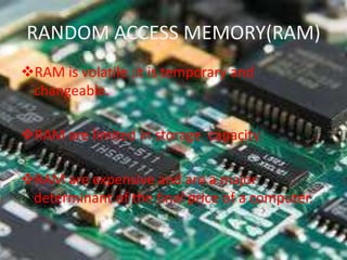 Presentation on primary storage devices | PPTX