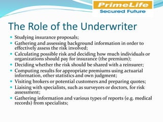 Presentation on Prime Life Insurance | PPTX