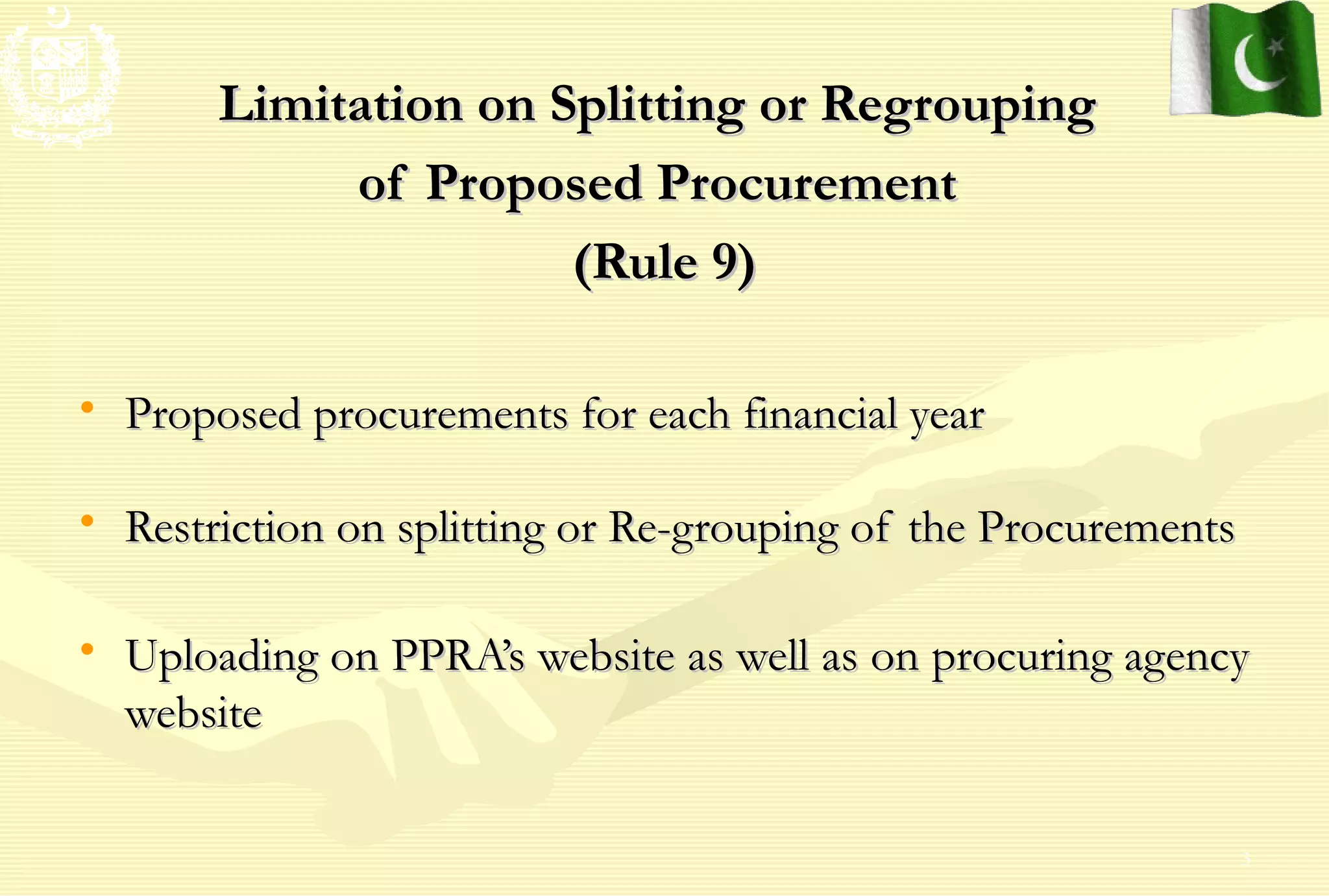 Presentation on procurement planning | PPT