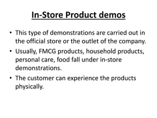 Presentation on product demonstration | PPTX