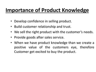 Presentation on product knowledge | PPTX