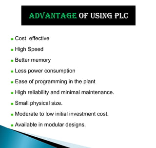 Presentation on programmable logic controllers (plc) | PDF
