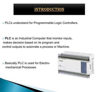 Presentation on programmable logic controllers (plc) | PDF
