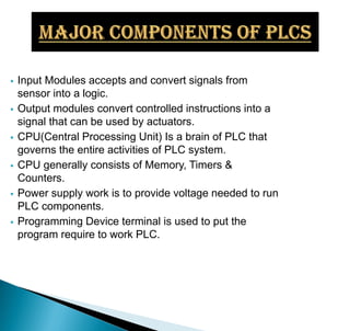 Presentation on programmable logic controllers (plc) | PDF
