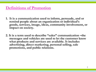 Presentation on promotion | PPT