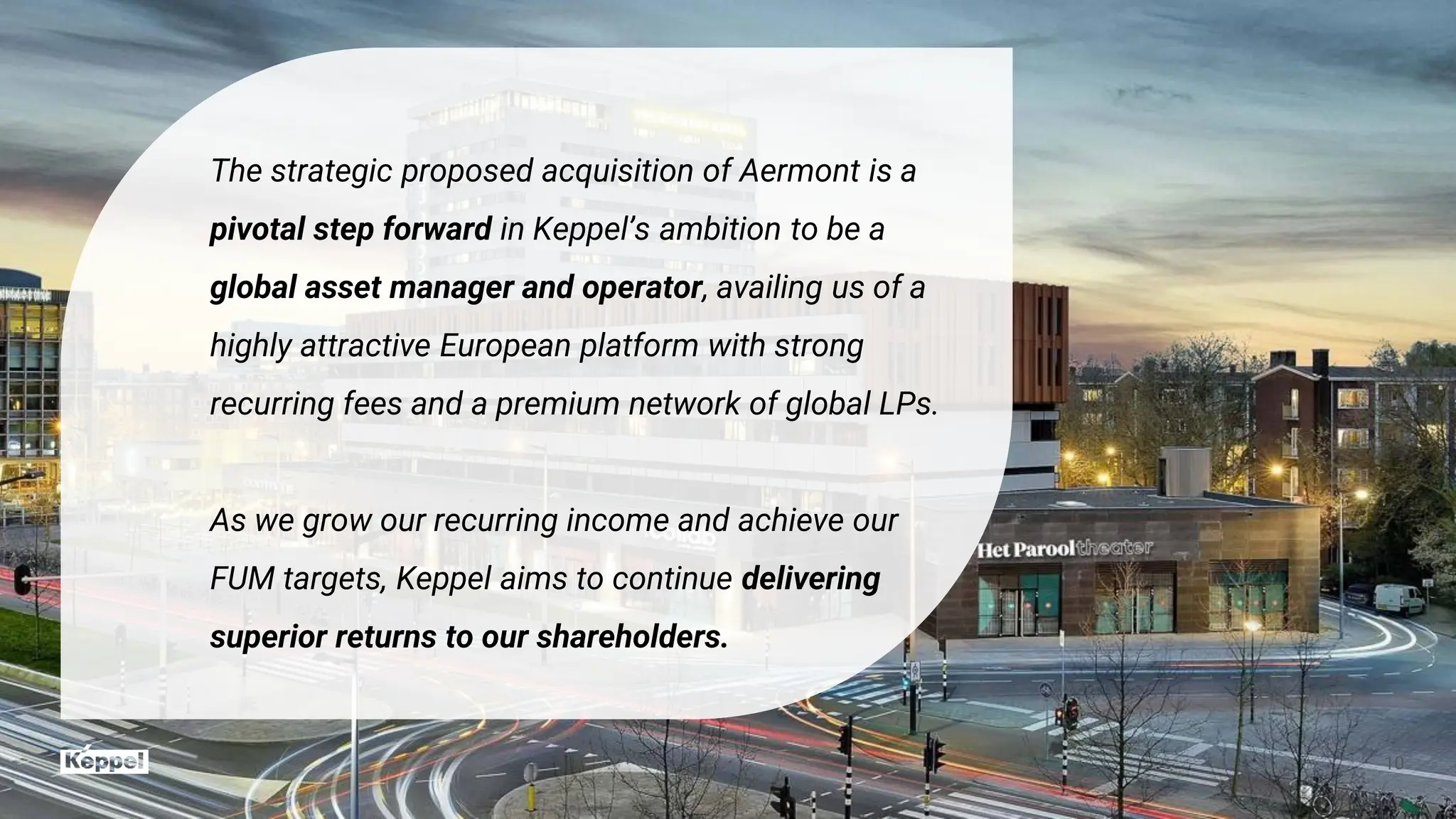 Presentation on proposed acquisition of leading European asset manager ...