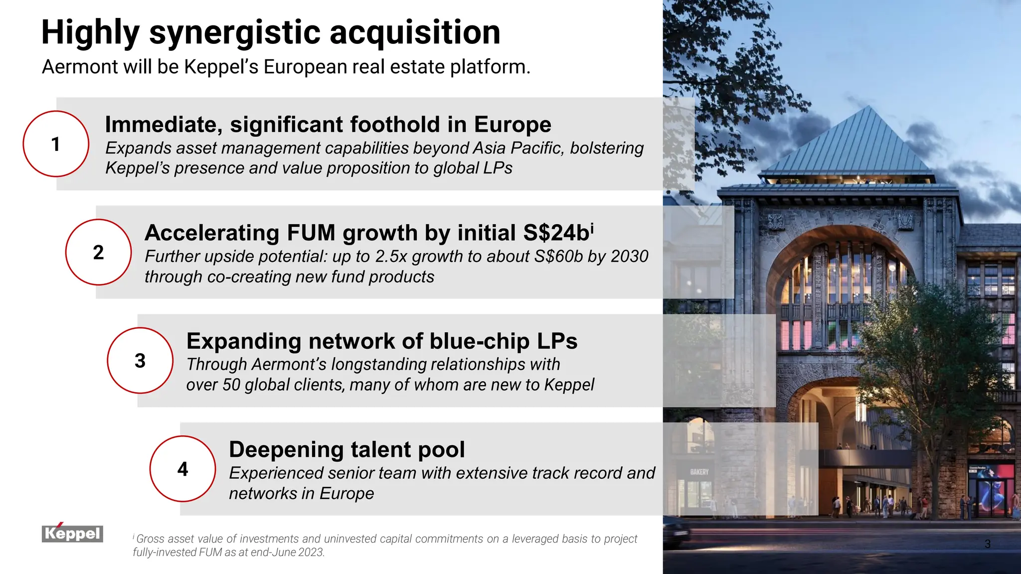 Presentation on proposed acquisition of leading European asset manager ...