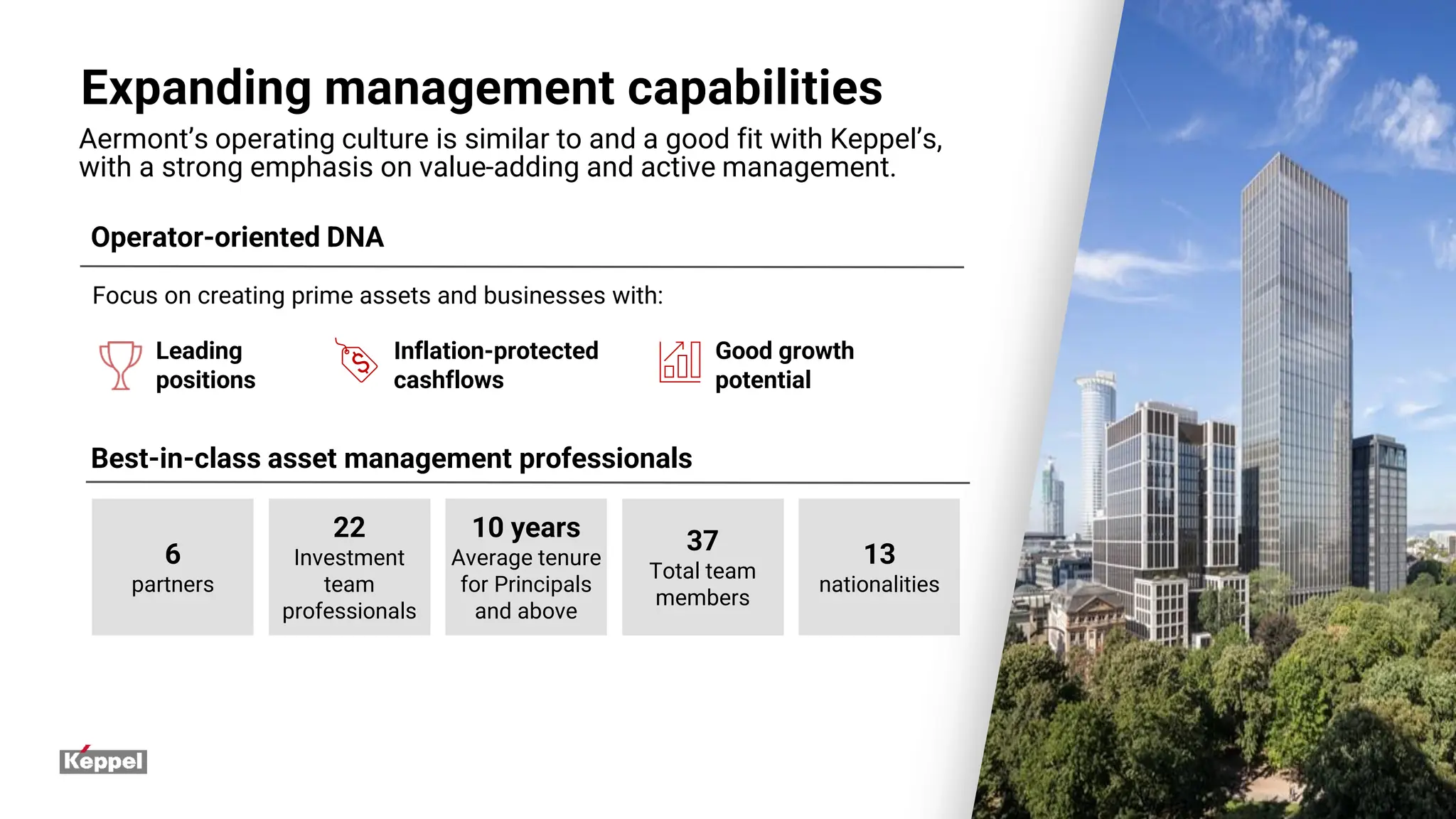 Presentation on proposed acquisition of leading European asset manager ...