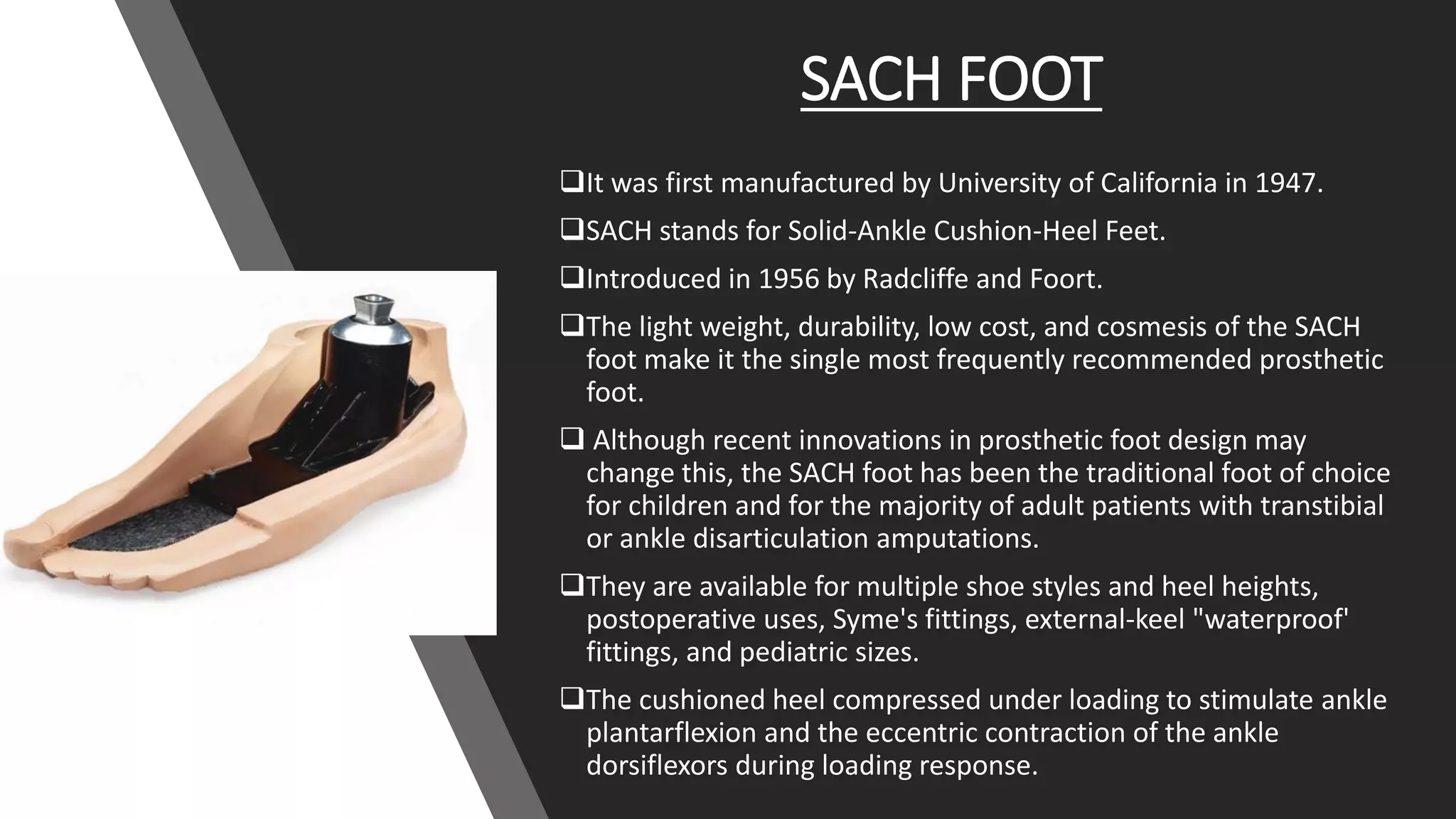 Presentation on prosthetic foot | PPTX