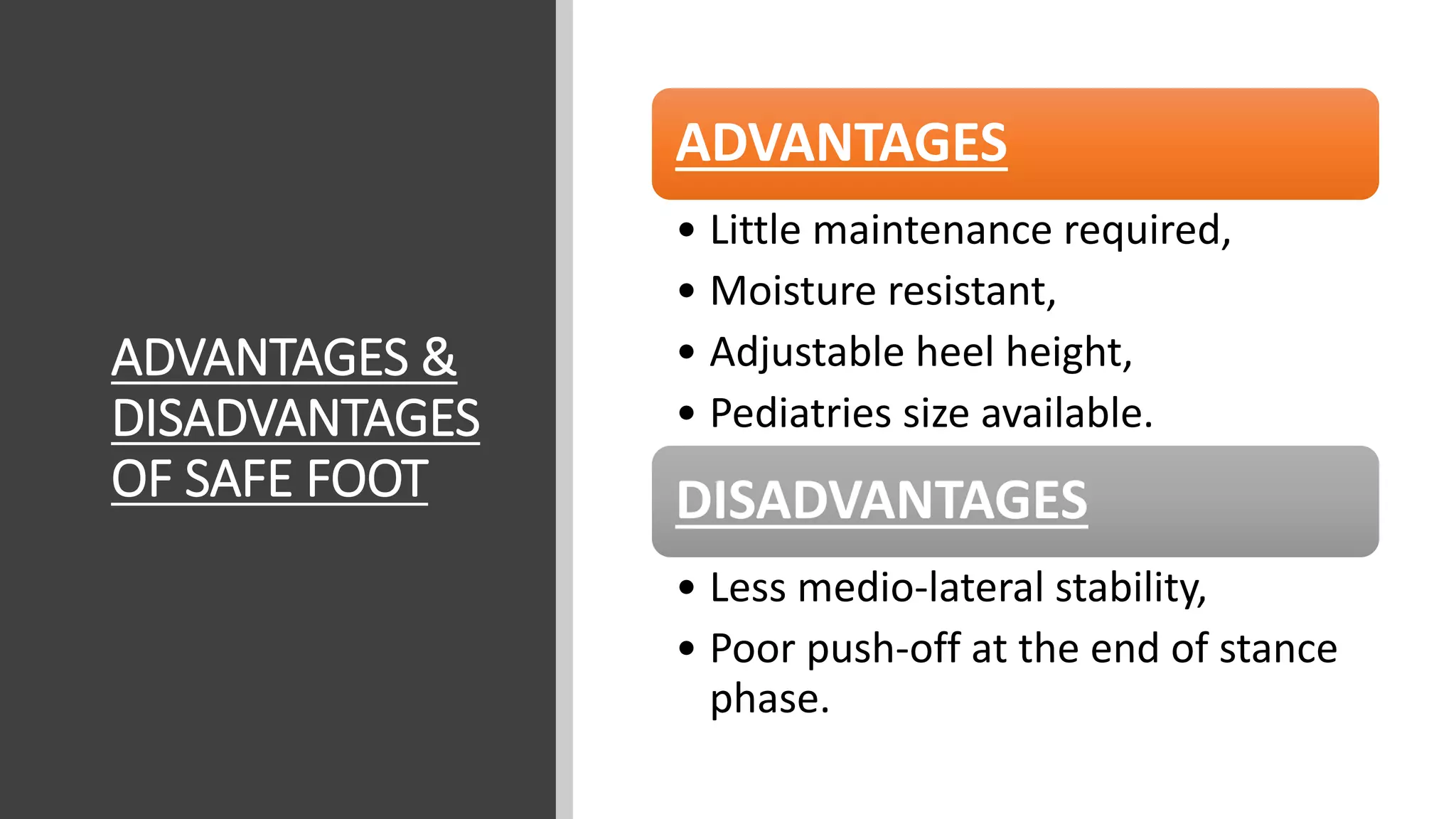 Presentation on prosthetic foot | PPTX