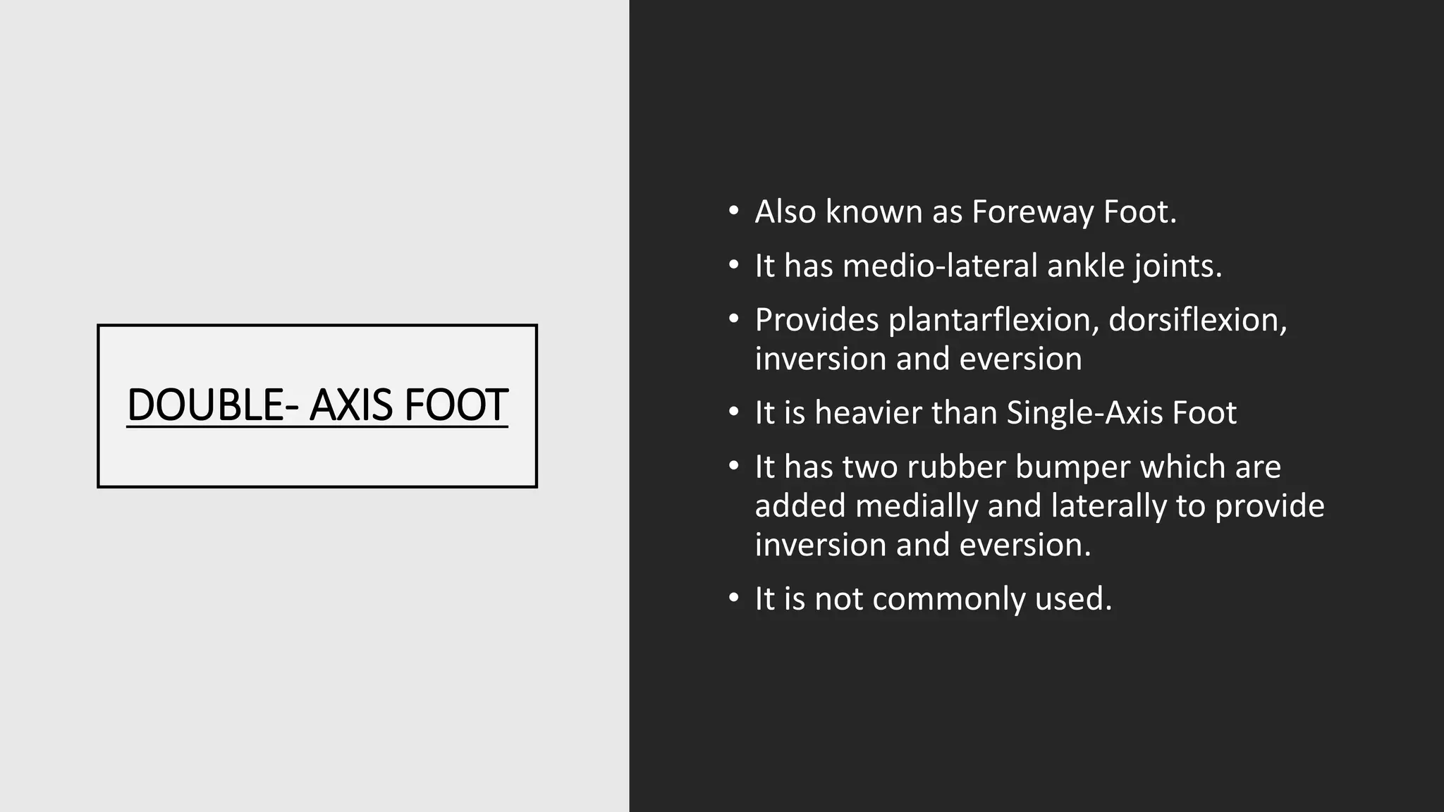Presentation on prosthetic foot | PPTX