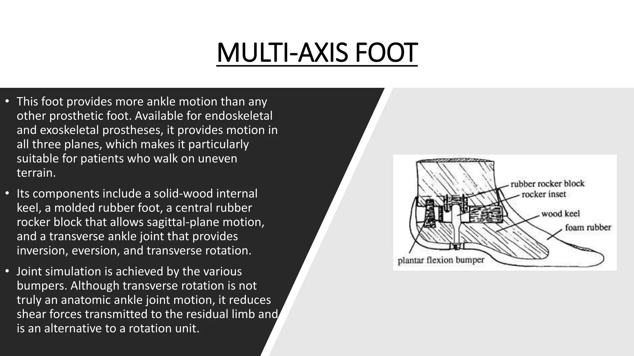 Presentation on prosthetic foot | PPTX
